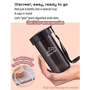 ABXLNIU Female Urination Device with Pee Cup, Travel Essentials Female Urinal for Women, Reusable Womens Pee Funnel Camping/Hiking Gear Gifts for Women, Pink