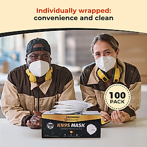 KN95 Face Mask Disposable Adults - 100 Pack Adjustable KN95 Mask 5 Layer Protection Breathable Comfortable Respirator Women Men KN95 Face Mask Individually Wrapped