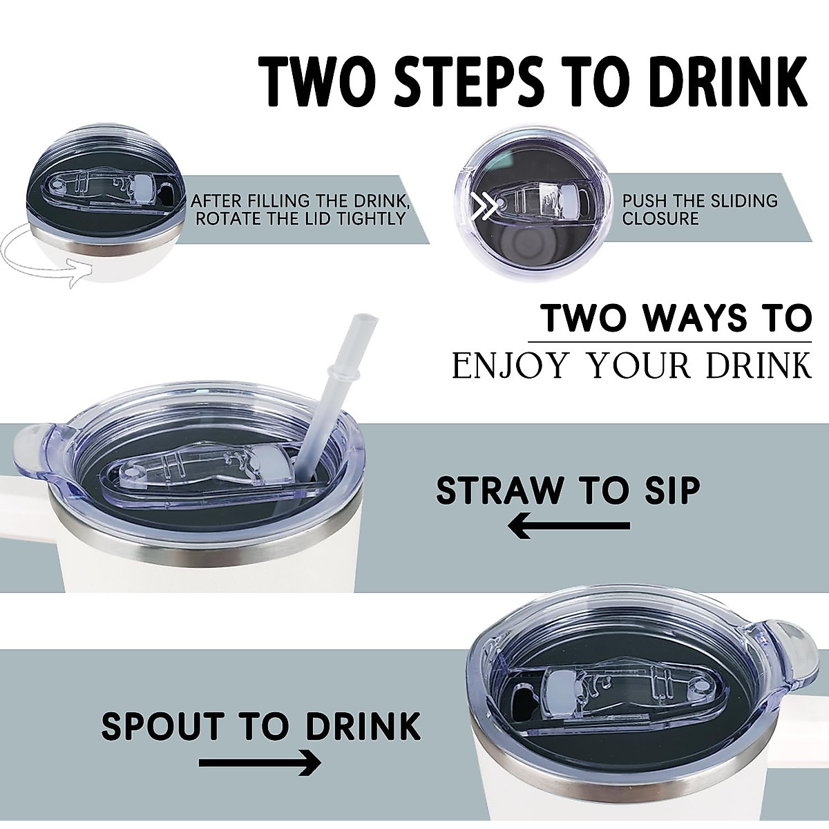 ZNYYZYBA Christian Gifts for Women - Religious Gifts for Women, 40 oz Christian Tumbler with Handle and Straw and Leak Proof Lid, Reusable Stainless Steel Insulated Travel Coffee Mug