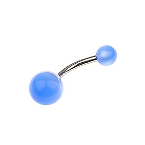 Memsion 14G Belly Button Ring Surgical Steel Belly Piercing Jewelry 20 Pieces Belly Button Rings Packs Plastic Barbell Navel Piercing Jewelry Belly Rings for Women