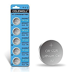 CELEWELL 【5-Year Warranty】 5 Pack CR1225 3V Lithium Battery