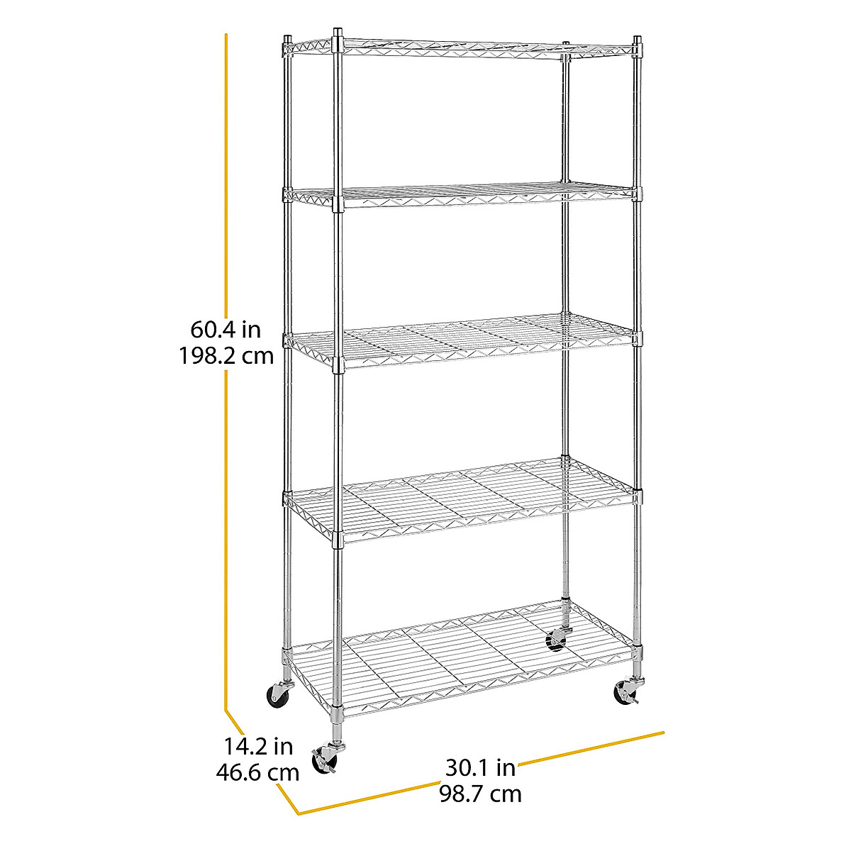 Whitmor 6056-3528 Cart, Chrome