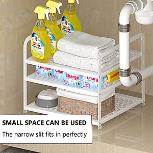 Decostatue Kitchen Cabinet Organizers and Storage Rack- Adjustable Foil and Plastic Wrap Organizer Rack - Sturdy Pantry Organization and Storage for Plastic Bag, Wrap, Foil, Parchment, Snack and Box