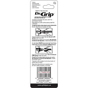 PILOT Dr. Grip Ballpoint Ink Refills for Retractable Pens, Medium Point, Blue Ink, 2-Pack (77228)