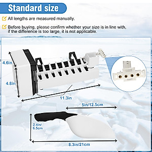 241798224, 241798231, 241798211 Ice Maker Compatible with Electrolux, Frigidaire, Kenmore, Crosley, etc Refrigerators. Replaces 241642511, AP6332951, 241642501, 241798220, etc.
