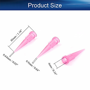 Auniwaig 20Ga Plastic Tapered Pinhead Glue Liquid Dispenser Needles Luer Syringe Needle Tip Dispensing Fill Needle for Oil or Adhesive Applicator- 250PCS