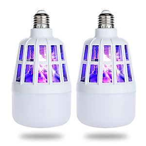 Bug Zapper Light Bulb 2-in-1 LED Mosquito Killer Lamp – Electronic Insect and Fly Killer, Ideal for Entryways, Doors, Corridors, Balconies, and Patios