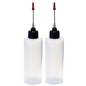 Liberty Products 2-4oz Plastic Squeeze Bottles with 1.5 inch Stainless Steel Applicators