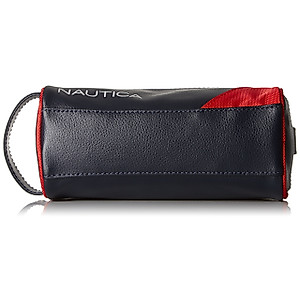 Nautica Men's Top Zip Travel Kit Toiletry Bag Organizer, red, One Size