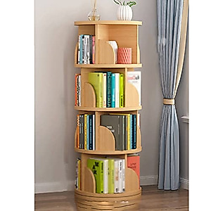 GELTDN Rotating Bookshelf 360 Degree Bookcase Home Floor Shelf Simple Multi-Layer Home Student Picture Book Shelf ( Color : E , Size : 12646cm )