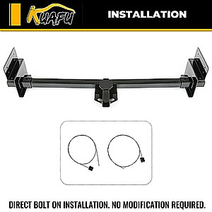 KUAFU Universal RV Trailer Hitch 2 Inch Class 3 Mount Receiver Tow Hitch Fits UP to 72" Frame Replacement for 13703 Adjustable