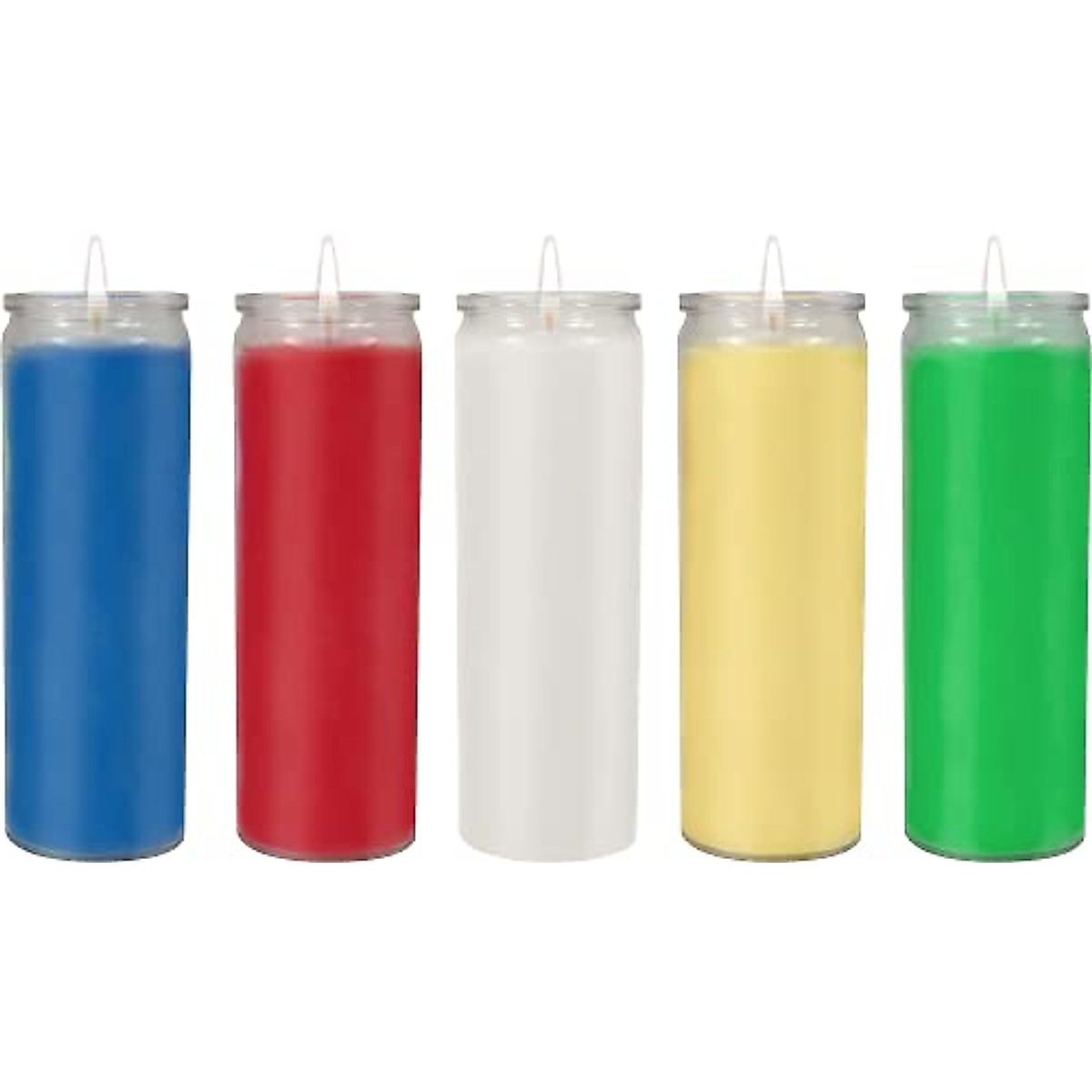 CocoSoy Jumbo Glass Organic Candles, 9-Day Devotional Prayer Sanctuary Candles. Great for Religious, Memorial, Vigils, Prayers, Blessing. Botanical Coconut Soy Wax, Set 3 Yellow Candles