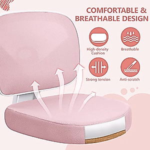 Primy Kids Desk Chair, Pink Study Chair for Boys Girls with Height Adjustable, Swivel Mesh Task Student Chairs for 4-12, Growing Teen Office Chair for Home/School/Office (Pink)