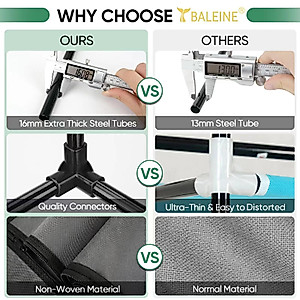 BALEINE Wardrobe Closet, Portable Closet Dresser for Bedroom, Clothes Storage Organizer with 12 Compartments 55" x 16" x 65", Non-Woven Fabric Storage Closet for Bedroom and Dorm (Black)