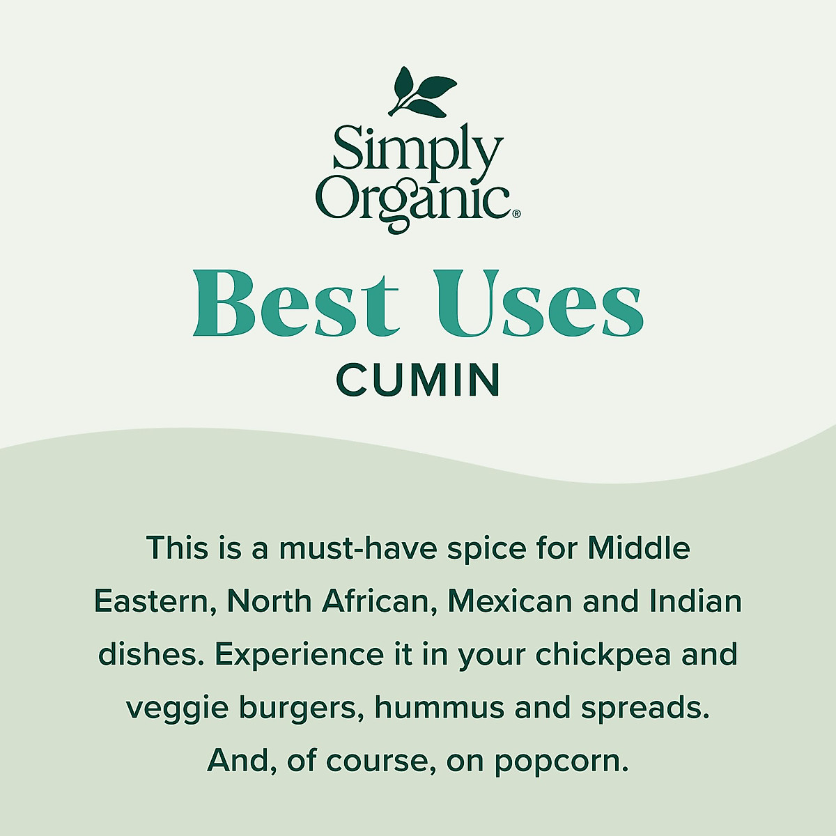 Simply Organic Ground Cumin Seed, 2.31 Ounce Glass Jar, Rich, Warm, Complex Earthy Spice Flavor, Certified Organic, Kosher