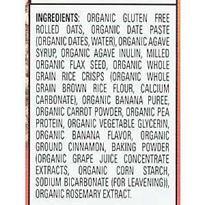Happy Tot Organics Oat Bars, Organic Bananas & Carrots (box of 5)