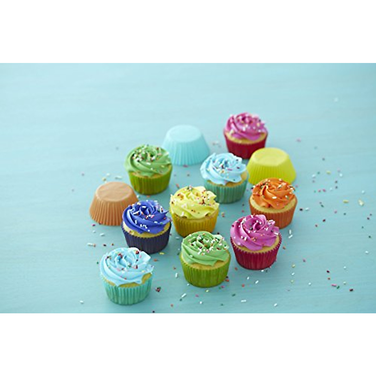 Wilton Rainbow Bright Standard Cupcake Liners, 300-Count