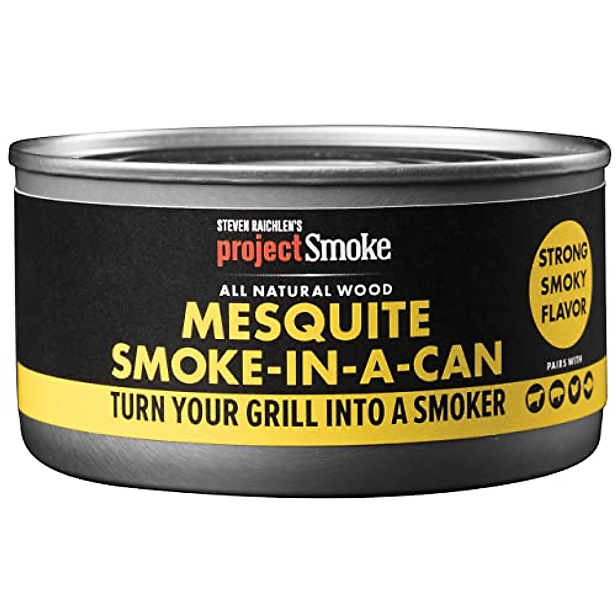 Steven Raichlen's Planet Barbecue Tri Variety Pack Smoke in a Can - Apple, Mesquite, Hickory - Turn Any Grill into a Smoker - Easily Infuse Natural Wood Flavor into Food - Disposable Pellet Smoker Box