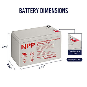 NPP 12V 7Ah Rechargeable AGM SLA Battery (NP12-7Ah-F2(1PCS))