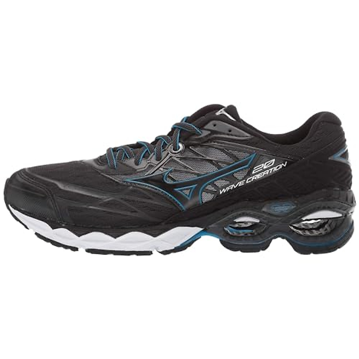 Mizuno Men's Wave Creation 20 Running Shoe, Black, 10.5 D US