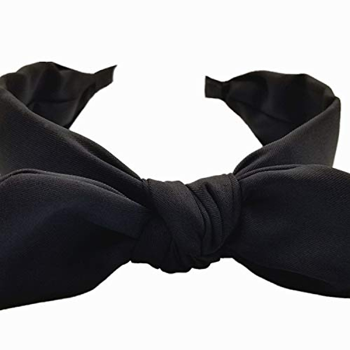 hodooly 1Pcs Knotted Headbands for Women,Turban Headband Wide Headbands Bowknot Hair Band for Women (Black)