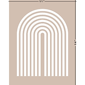 Abstract Geometric Sun & Rainbow Wall Art - Set of 2-11x14" UNFRAMED Prints - Modern, Minimal, Mid Century Modern Decor - Scandinavian, Bauhaus, Boho Wall Decor