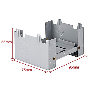 Mini Alcohol Stove, Portable Backpacking Stove Kit, Folding Camping Stove with Zinc Plated Stand, Lightweight Alcohol Burner Stove for Outdoor, Picnic, Hiking (3.74" x 2.95")