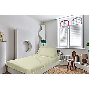 Sheets for Cot Bunk Bed-Cot Size Mattress Sheets-Fitted Cot Sheet Perfect for Narrow Twin/Cot Size/Rv Bunk/Guest Bed Replacement/30 X 75" Mattress/Camping Cot, Ivory, Cotton Cot Sheets 4(PCs)