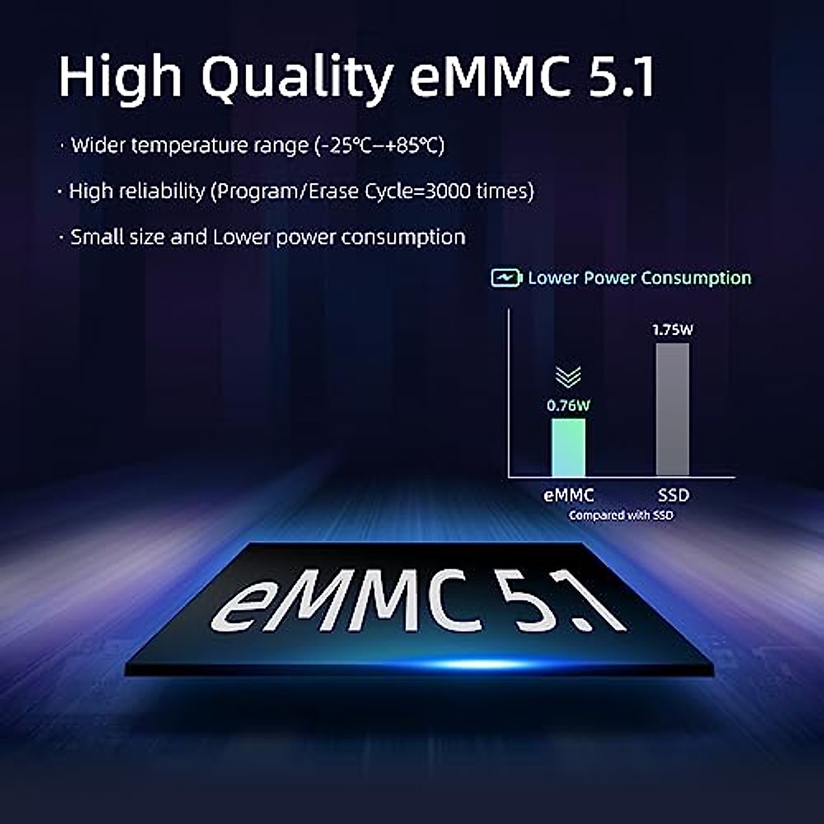 MeLE Fanless Mini PC Stick PCG02 Celeron J4125 8G LPDDR4 128G eMMC Small Desktop Computer Support 4K HDMI,2.4G/5.0G Dual Band WiFi,BT 4.2,Gigabit Ethernet and USB 3.0 for Iot Office