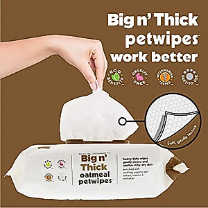 Petkin Pet Wipes for Dogs and Cats, 200 Wipes (Large) – Oatmeal Pet Wipes for Dogs and Cats – Soothes Itchy Dry Skin and Cleans Ears, Face, Butt, Body and Eye Area – 2 Packs of 100 Wipes