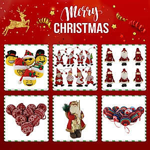 WEWILL 2.75" 10 PCS Red Knitted Sweater Christmas Ball Christmas Tree Ornaments Festival Xmas Party Gifts Decorations Snowflake Pattern