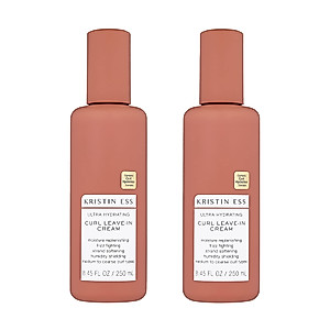 Kristin Ess Hair Ultra Hydrating Curl Leave-In Cream Conditioner for Curly Hair with Frizz Control, Humidity Shielding, Vegan, Color + Keratin Safe, 8.45 fl oz (Pack of 2)