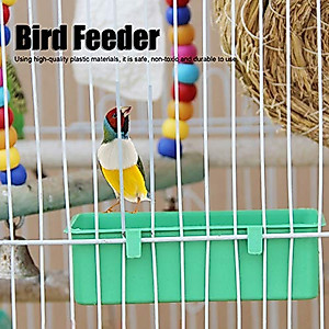 Yosoo 10Pcs Bird Food Feeder Bird Water Feeder Plastic Feeding Bowl Trough Bird Feeder Container Bird Bathtub Accessories