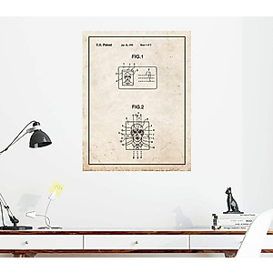 Biometric Security Process for Authenticating Identity and Credit Cards, Visas, Passports and Facial Recognition Patent Print Old Look with Border (8" x 10") M15691