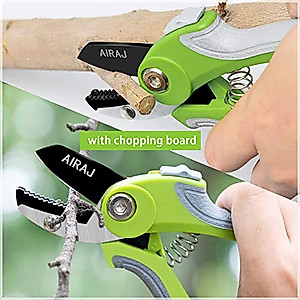 AIRAJ 2 Pack Steel Pruning Shears Set for Gardening,Professional SK-5 Steel Blade Sharp Anvil/Bypass Garden Shears Small-Perfectly Cutting Through Anything in Your Yard（Garden tool）