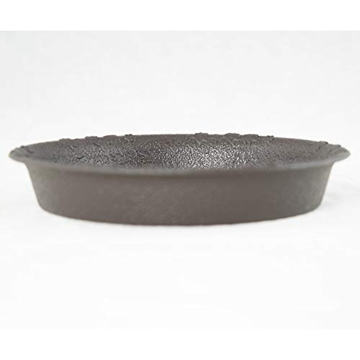 4 Round Plastic Humidity Tray for Bonsai Tree and Home Garden Plant 4.25"x 4.25"x 0.5" - Dark Brown