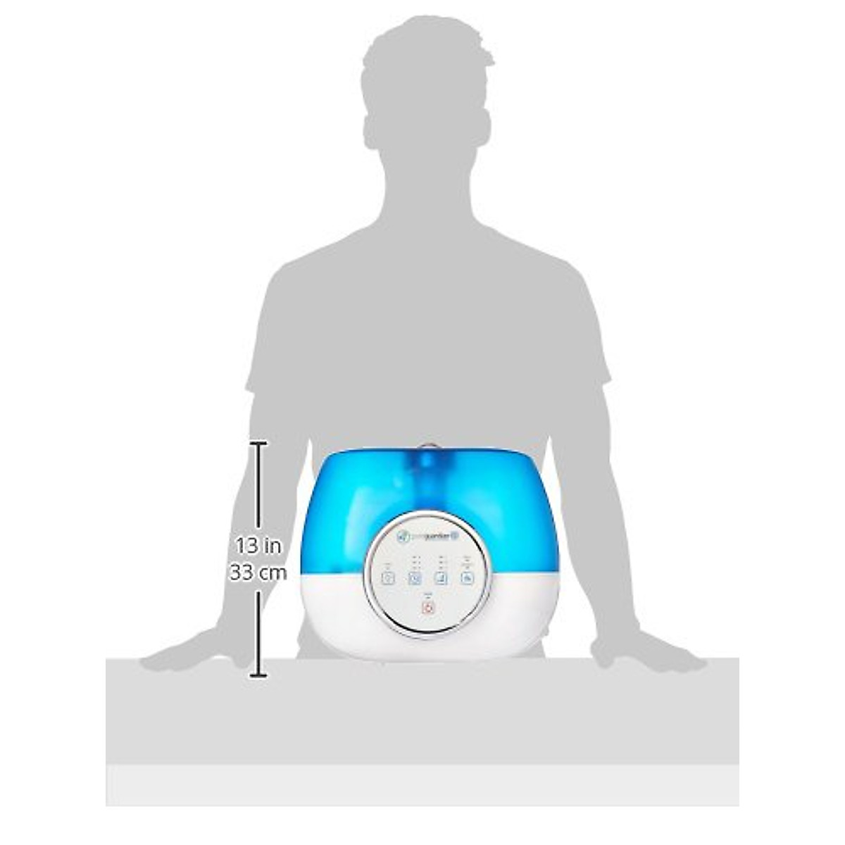 PureGuardian H4810AR Ultrasonic Warm and Cool Mist Humidifier for Bedrooms, Quiet, Filter-Free, 120 Hr, 2 Gal Treated Tank Surface Resists Mold, Pure Guardian Humidifier with Essential Oil Tray