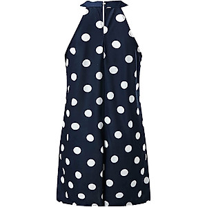 Bravetoshop Bravetoshop Women's Halter Mini Dress Sleeveless Club Party Holiday Beach Dresses Streetwear (Multicolor-G,S)