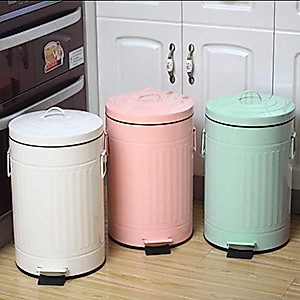 MGEM Trash Can,Garbage Bin, Retro Mailbox Form, Decorative Garbage Bin, Bar, Hotel Café, Trash Can, Kitchen, Bath, Pedal Type, Dustbin (Color : Green)