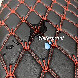 LANOBA Quilted Foam Vinyl Fabric King Crown Classic Pattern with 0.23" Sponge Backing Faux Leather Fabric for Car Headliner, Furniture Upholstery, Headboards,Diamond 2" x 3" (King Crown)