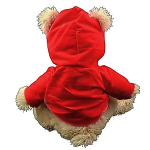 Red Hoodie Tee Teddy Bear Clothes Fits Most 14"-18" Build-a-Bear and Make Your Own Stuffed Animals