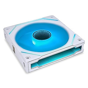 Lian Li UNI Fan SL-Infinity 120-Triple Pack-ARGB Fan-Infinity Mirror-Daisy-Chain Design-Customizable Lighting Effects-One Cable Connection-with Controller-White-(UF-SLIN120-3W)