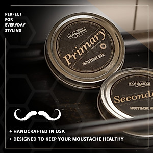 Can You Handlebar Moustache Wax for Men, Medium Hold Styling Balm, Unscented Natural Beeswax, Grooming Products, 1 oz Tin Each