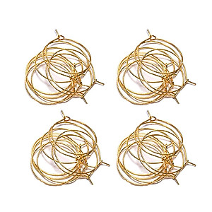 100pcs Champagne Wine Glasses Charm Rings, Bar Beverage Identifiers Glass Bottle Labeling Champagne Decor Wire Hoops Earring(20 mm,Gold)