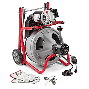 RIDGID 52363 Model K-400 Drain Cleaning 120-Volt Drum Machine Kit with C-32IW 3/8" x 75' Cable