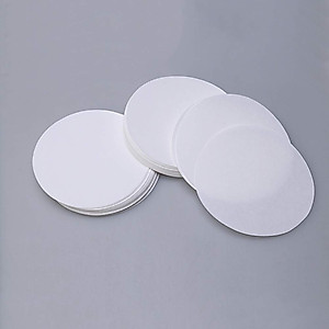 Hemobllo Filter Paper 100 Pcs Filters Cooking Strainer for Medium Rate Qualitative Grade Lab Paper Funnel Disc Equipment Glass White Paper Funnel P5 Qualitative Qualitative