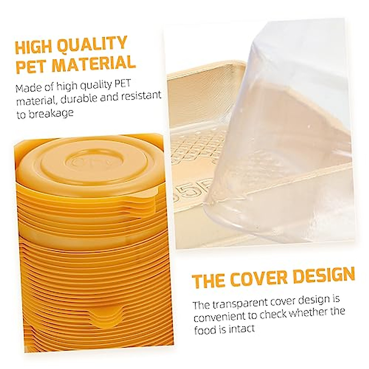 Yardenfun 100pcs Packing Cake Box Clear Plastic Gift Box Favor Boxes for Wedding Mini Cake Stand Mooncake Packaging Box Mini Cake Carrier Clear Plastic Mini Cupcake Plastic Baking Boxes Yolk