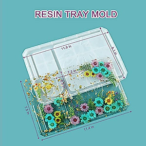 4 PCS Silicone Molds for DIY Epoxy Resin - Large Resin Molds Including Rolling Tray Mold Ashtray Joint Holder and Resin Grinder Mold