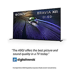 Sony A90J 55 Inch TV: BRAVIA XR OLED 4K Ultra HD Smart Google TV with Dolby Vision HDR and Alexa Compatibility XR55A90J- 2021 Model (Renewed)