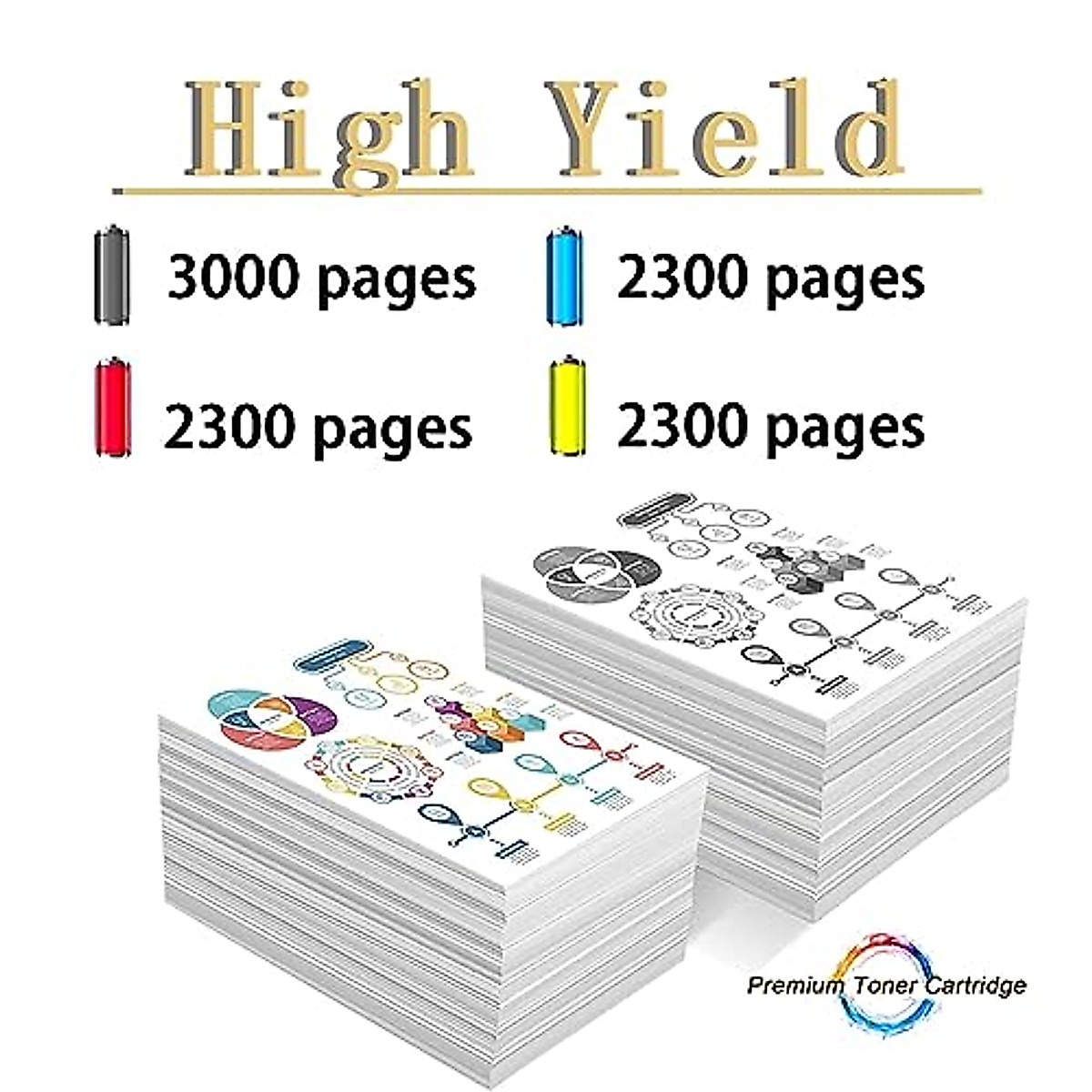 TN227 Compatible Toner Cartridge Replacement for Brother TN-227 BK C M Y to Use with DCP-L3510CDW DCP-L3550CDW MFC-L3750 L3750CDW HL-L3210CW Printer 1 Magenta